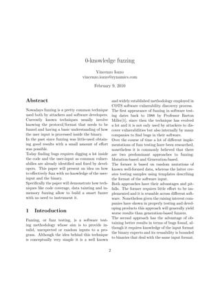 0-knowledge fuzzing white paper | PDF