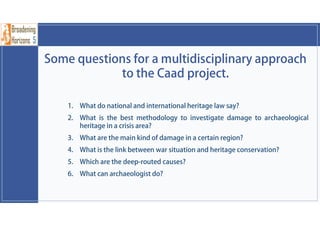 The CAAD Crisis Areas Archaeological Database WebGIS | PDF