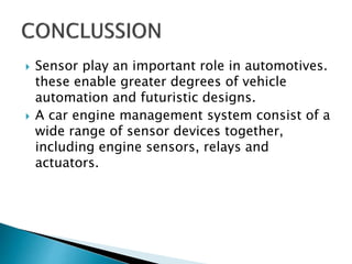 Vehicle Sensor Technology Presentation | PPTX