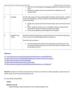 Bhadale Group of Companies -Universal Quantum Computer System Design ...