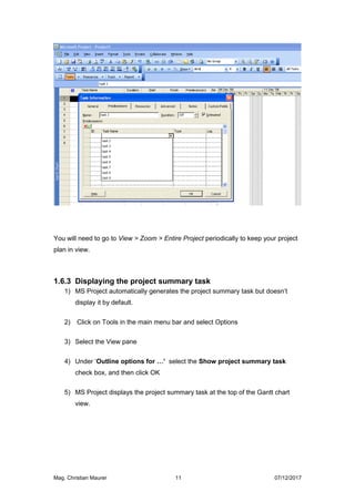 BhadaniS Microsoft Project Manual Training | PDF