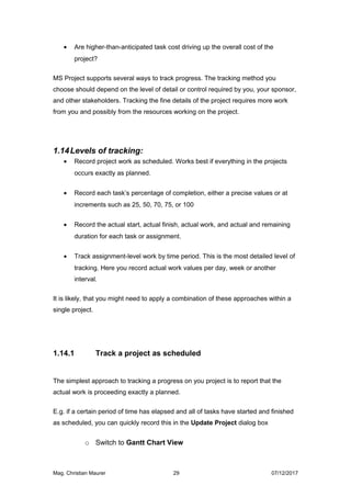 BhadaniS Microsoft Project Manual Training | PDF