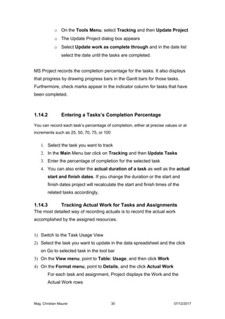 BhadaniS Microsoft Project Manual Training | PDF