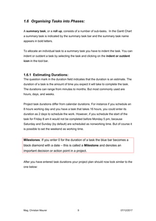 BhadaniS Microsoft Project Manual Training | PDF