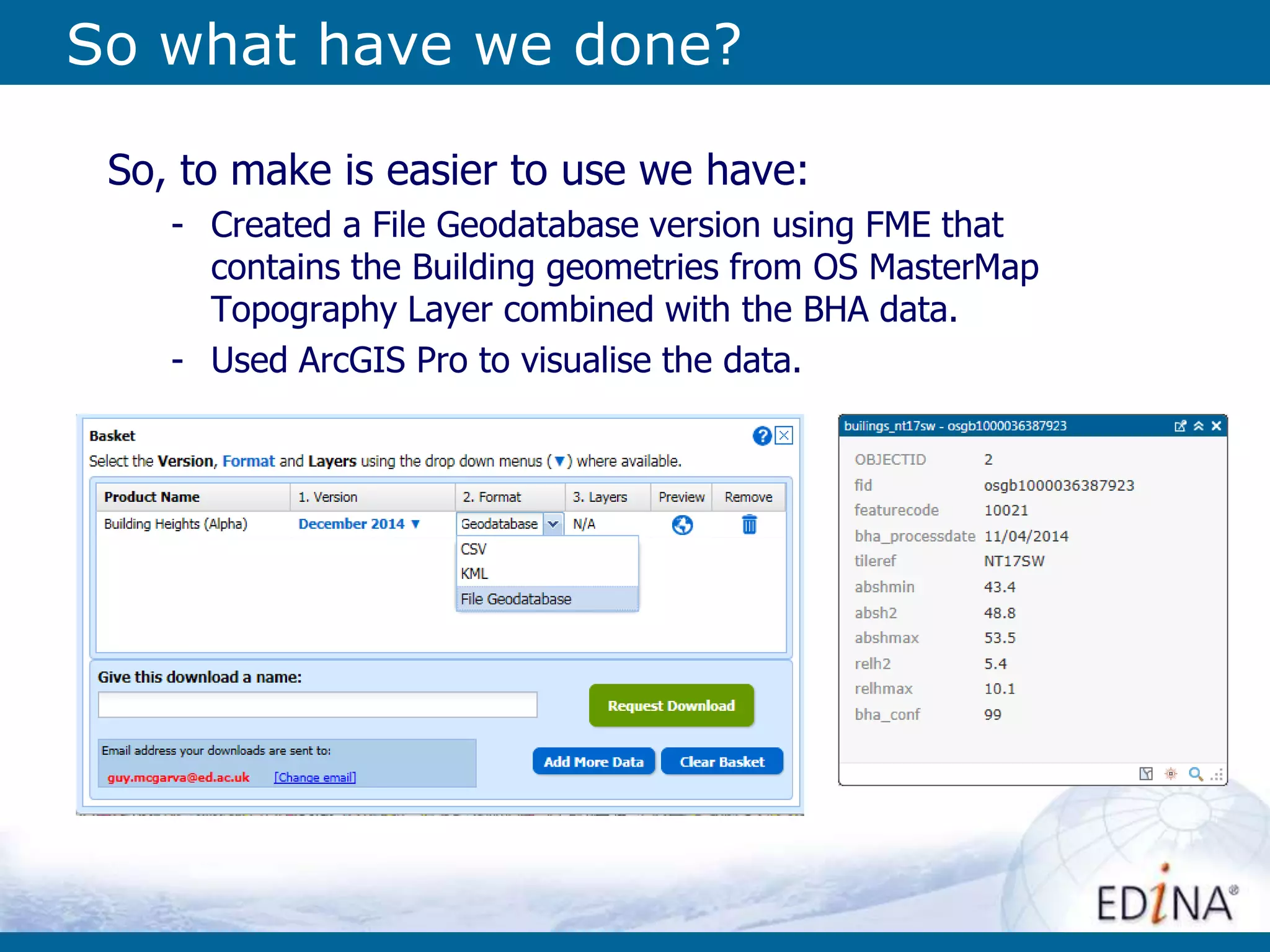 Using OS Building Height Attribute data from Digimap in ArcGIS Pro | PPTX | Geography | Science