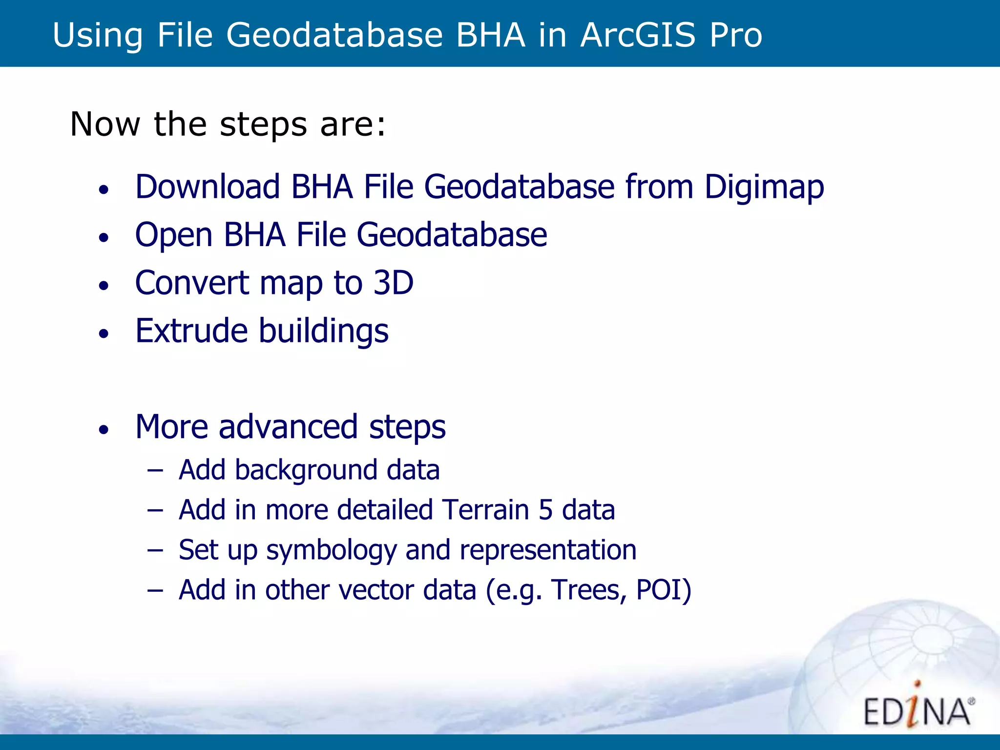 Using OS Building Height Attribute data from Digimap in ArcGIS Pro | PPTX | Geography | Science