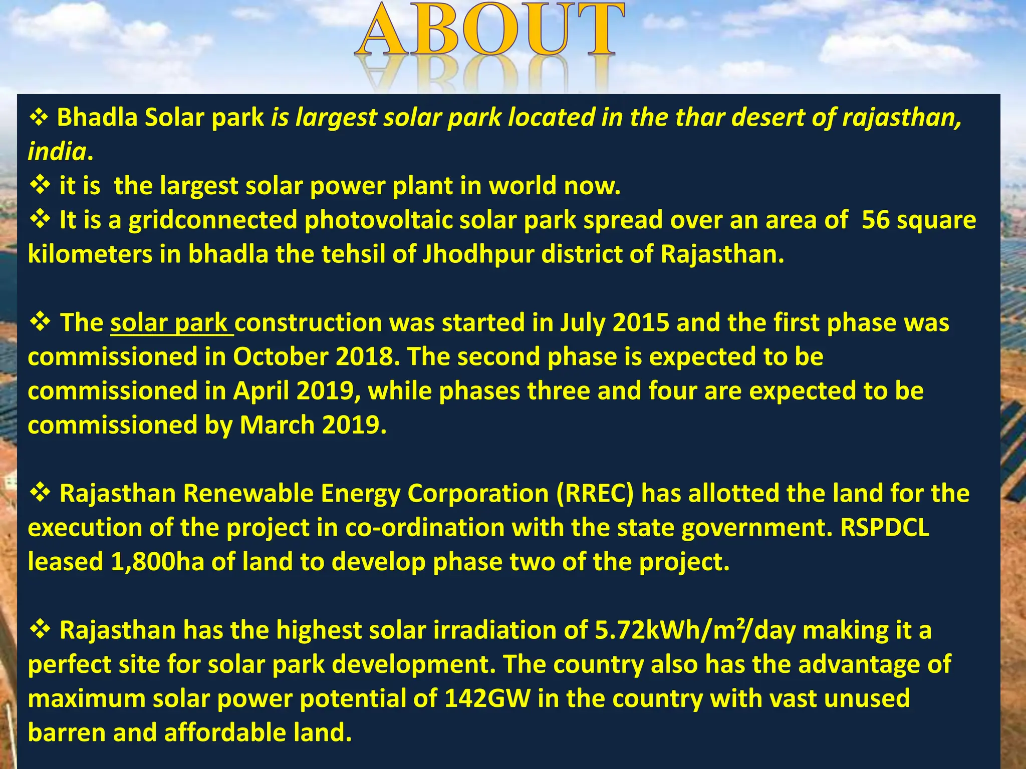 bhadla solar park.pptx world's largest solar park | PPTX