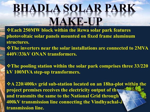 bhadla solar park.pptx world's largest solar park | PPTX