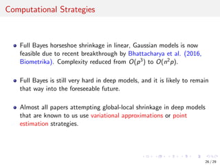 Deep Learning Opening Workshop - Horseshoe Regularization for Machine Learning in Complex and ...