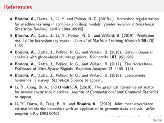 Deep Learning Opening Workshop - Horseshoe Regularization for Machine Learning in Complex and ...