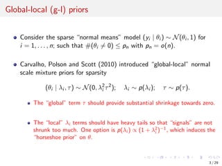 Deep Learning Opening Workshop - Horseshoe Regularization for Machine Learning in Complex and ...