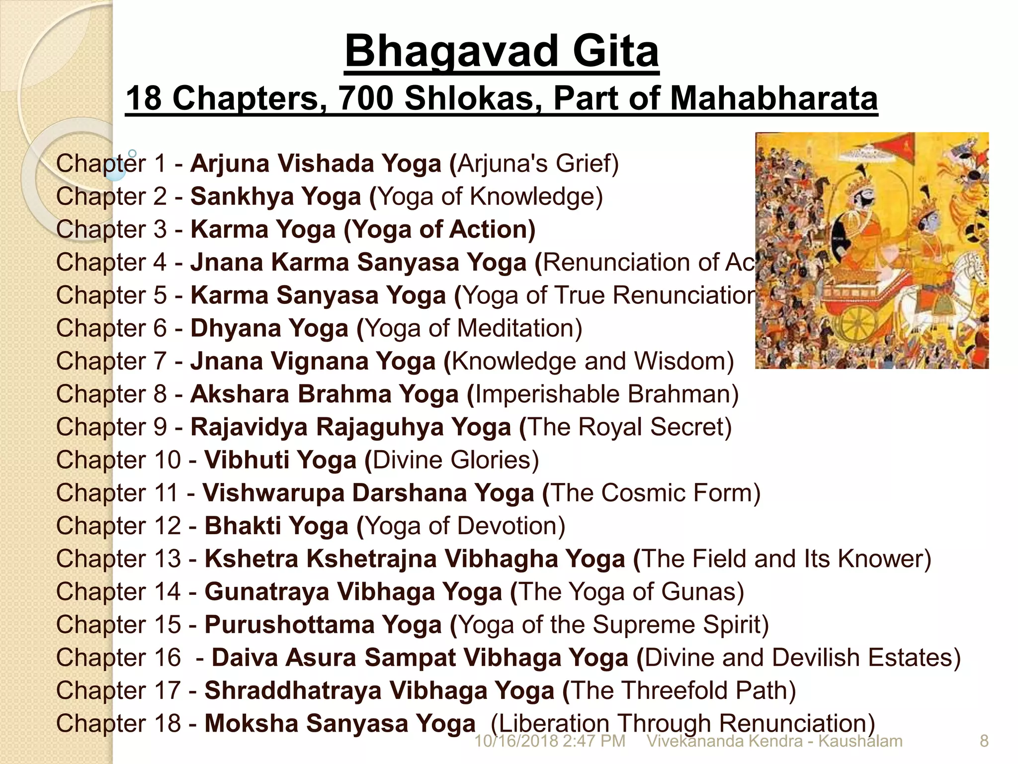 Bhagavad gita - for AYUSH EXAM | PPTX