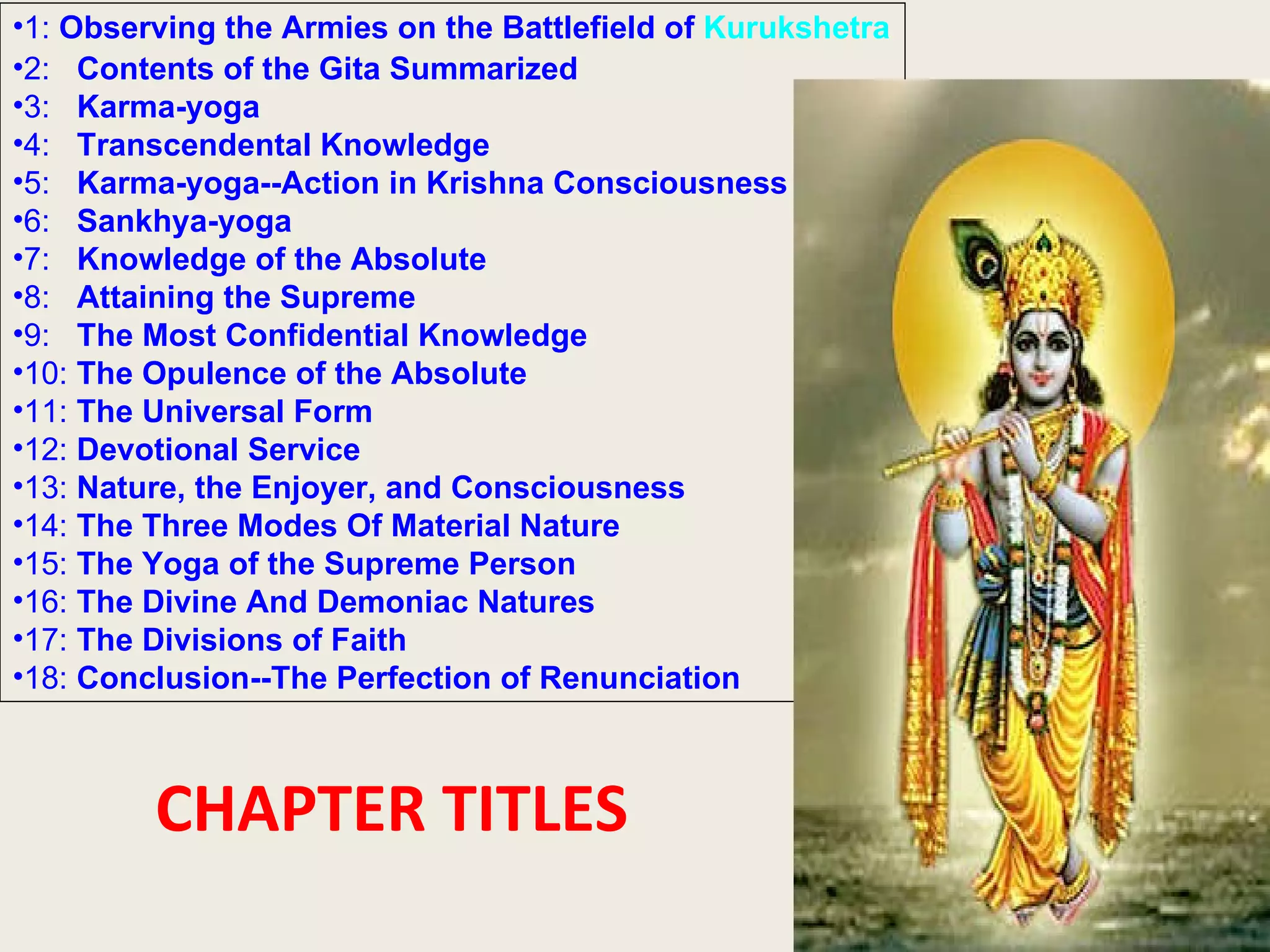 Bhagavad Gita - A Brief Introduction | PPT