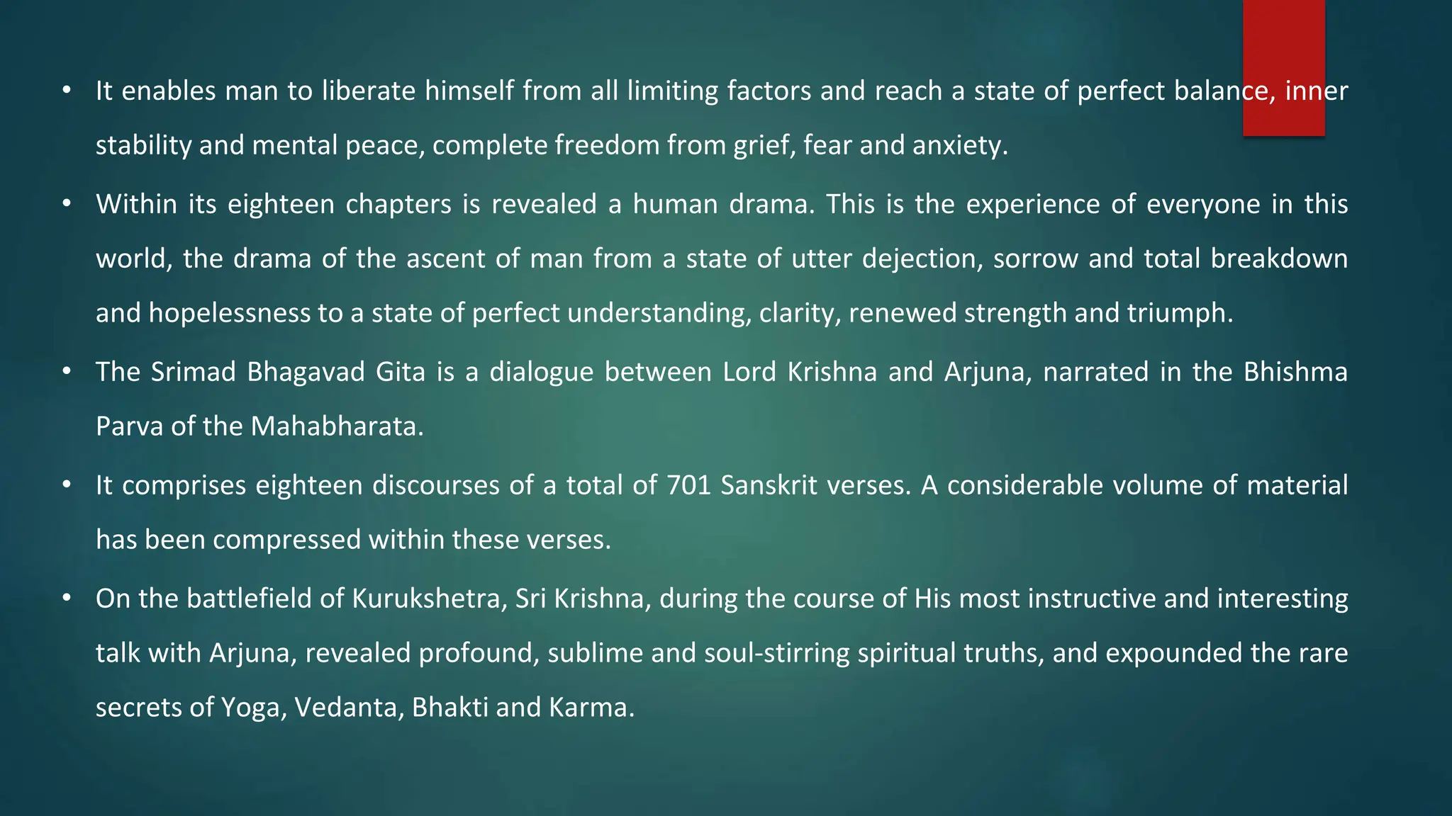 Bhagavad Gita-essence of lord sri krishna teachings | PPTX