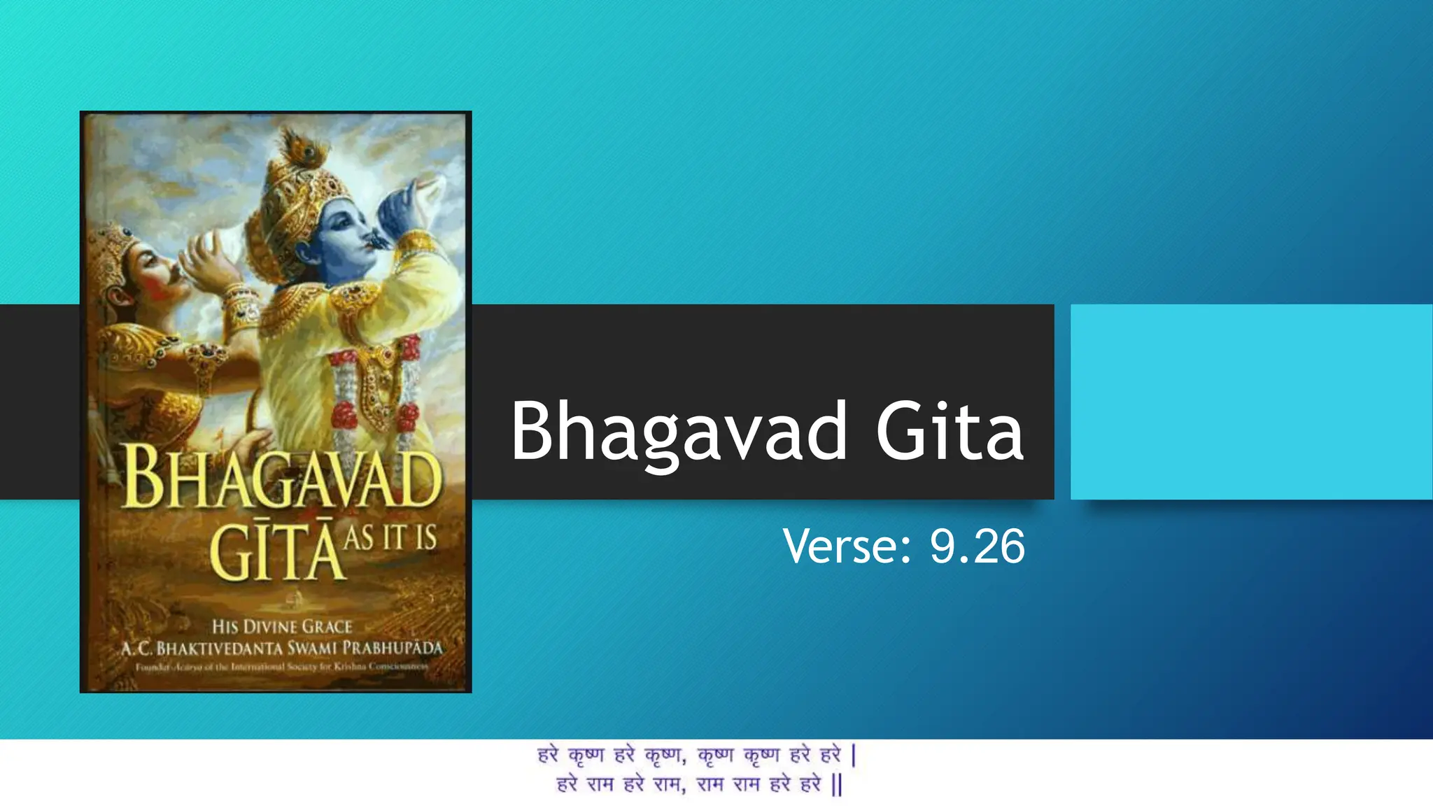 Bhagavad Gita - Shalok 9.26 - Food Offering.pptx