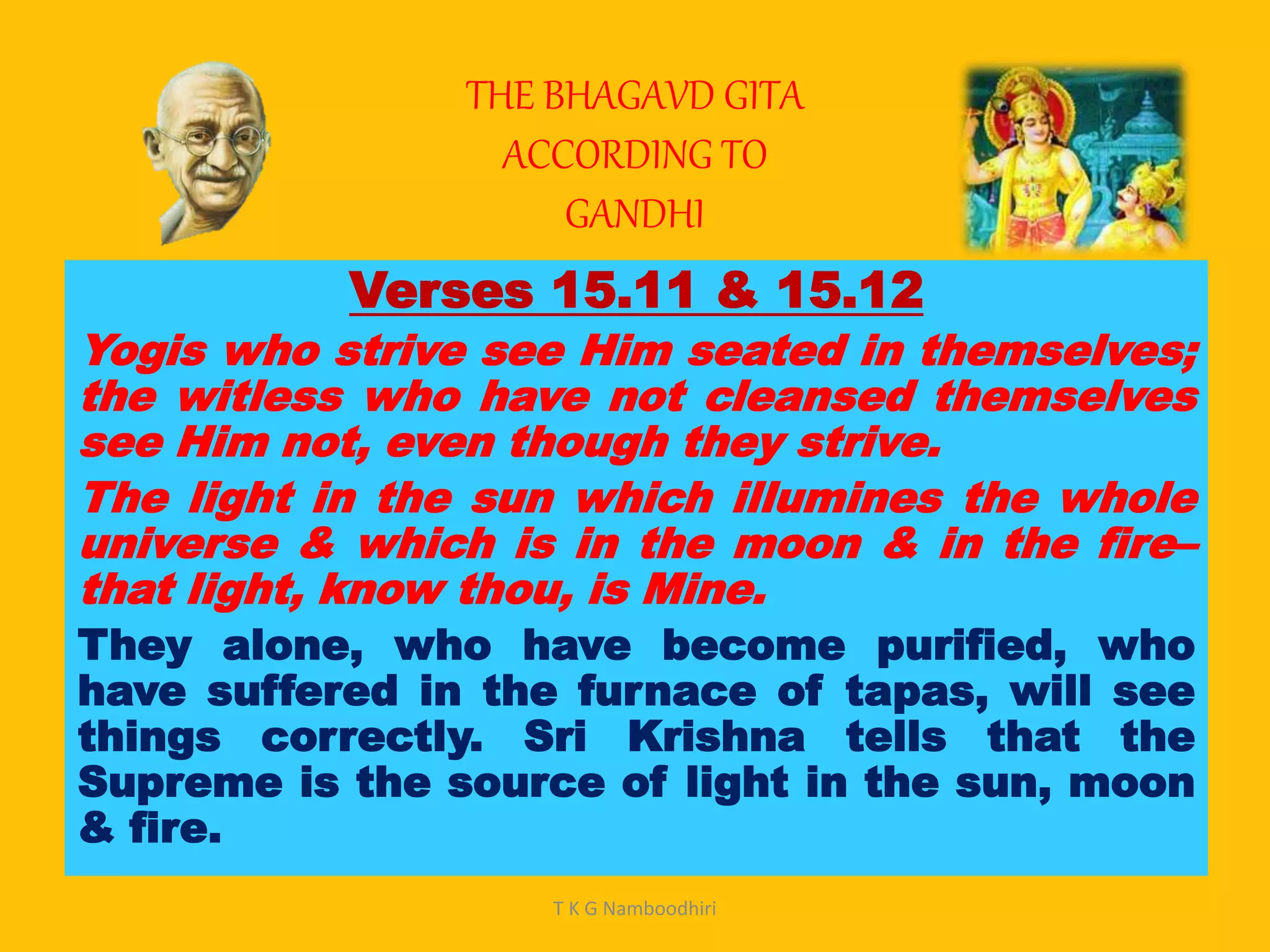 Bhagavad gita according to gandhi chapter 15 | PPTX