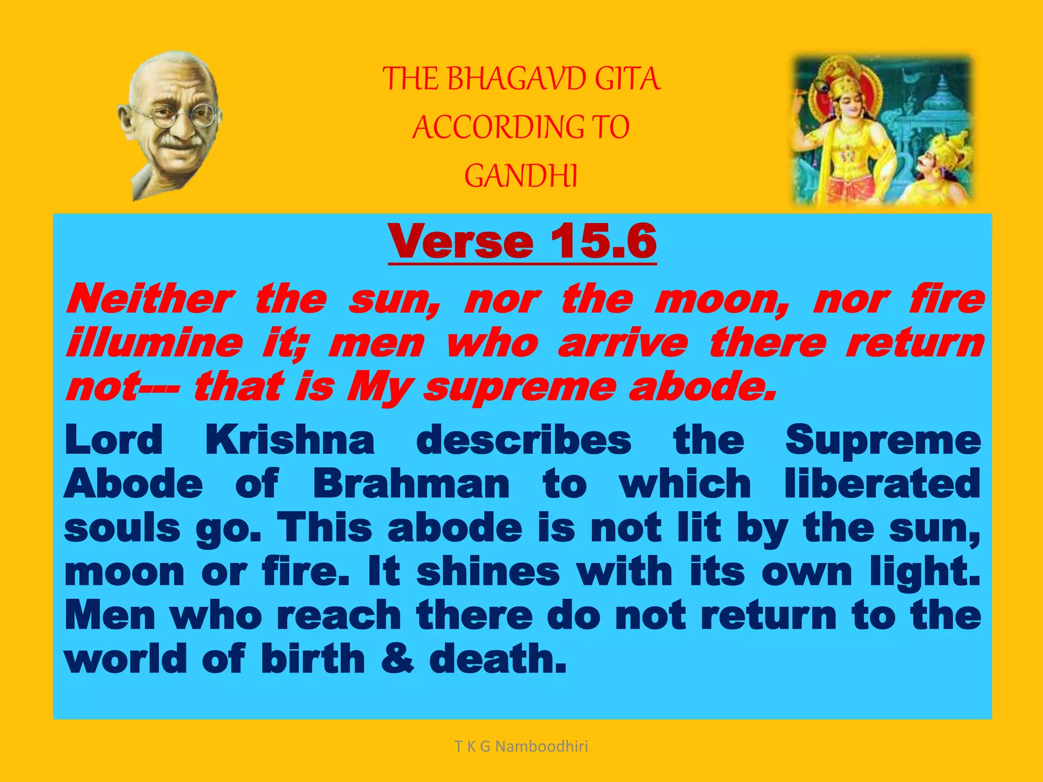 Bhagavad gita according to gandhi chapter 15 | PPTX