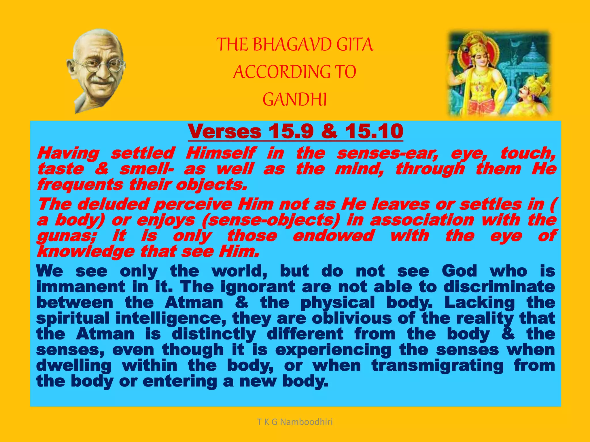 Bhagavad gita according to gandhi chapter 15 | PPTX