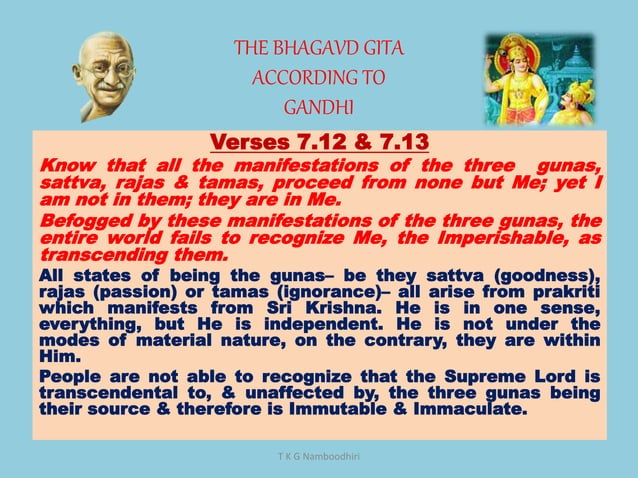Bhagavad gita according to gandhi chapter 7 | PPTX | Hinduism ...