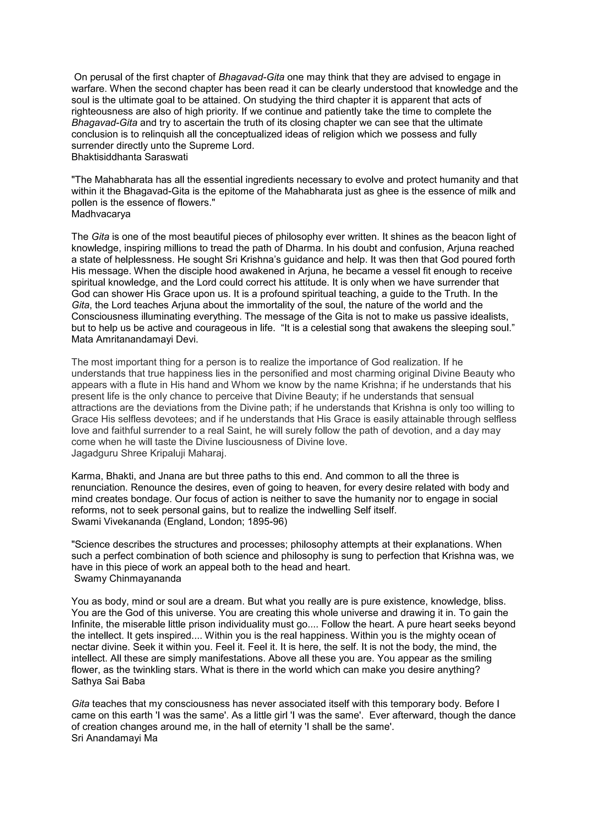 Bhagavad gita and management | DOCX