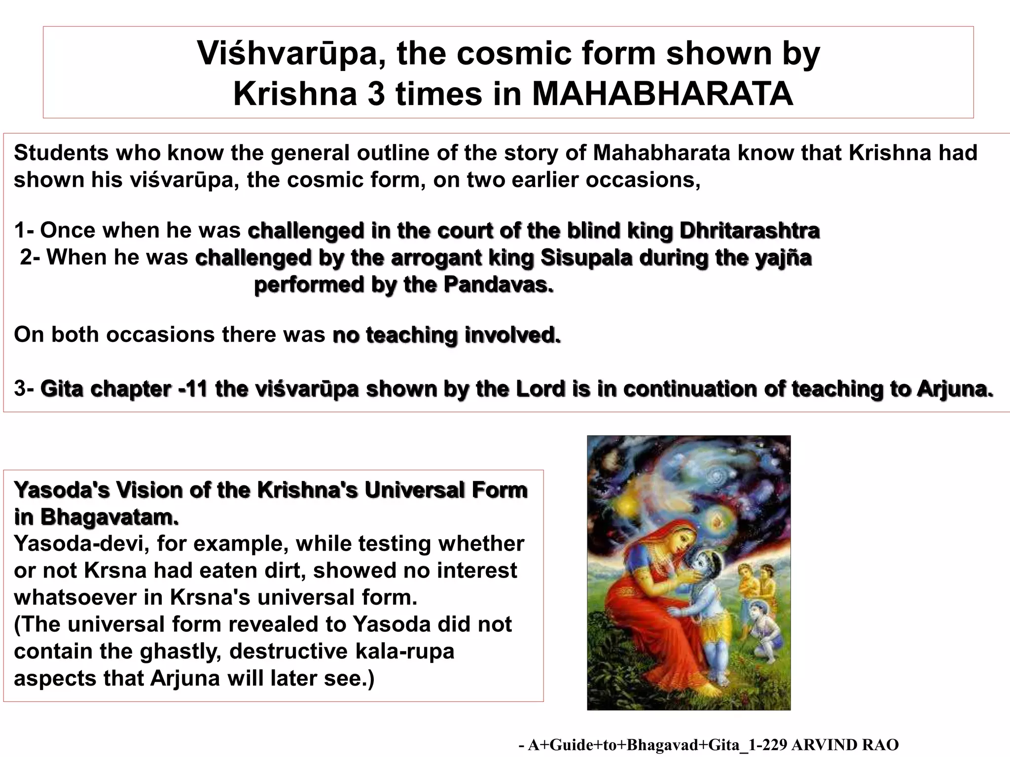 Bhagvad gita Chapter 11. Revised (2021).The Yoga of Seeing the Cosmic ...