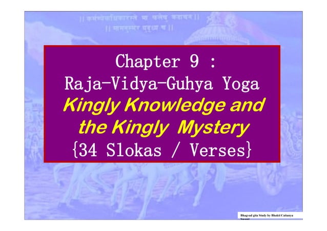 BHAGVAD GITA CHAPTER 9 FLOWCHARTS | PDF BHAGVAD GITA CHAPTER 9 FLOWCHARTS | PDF