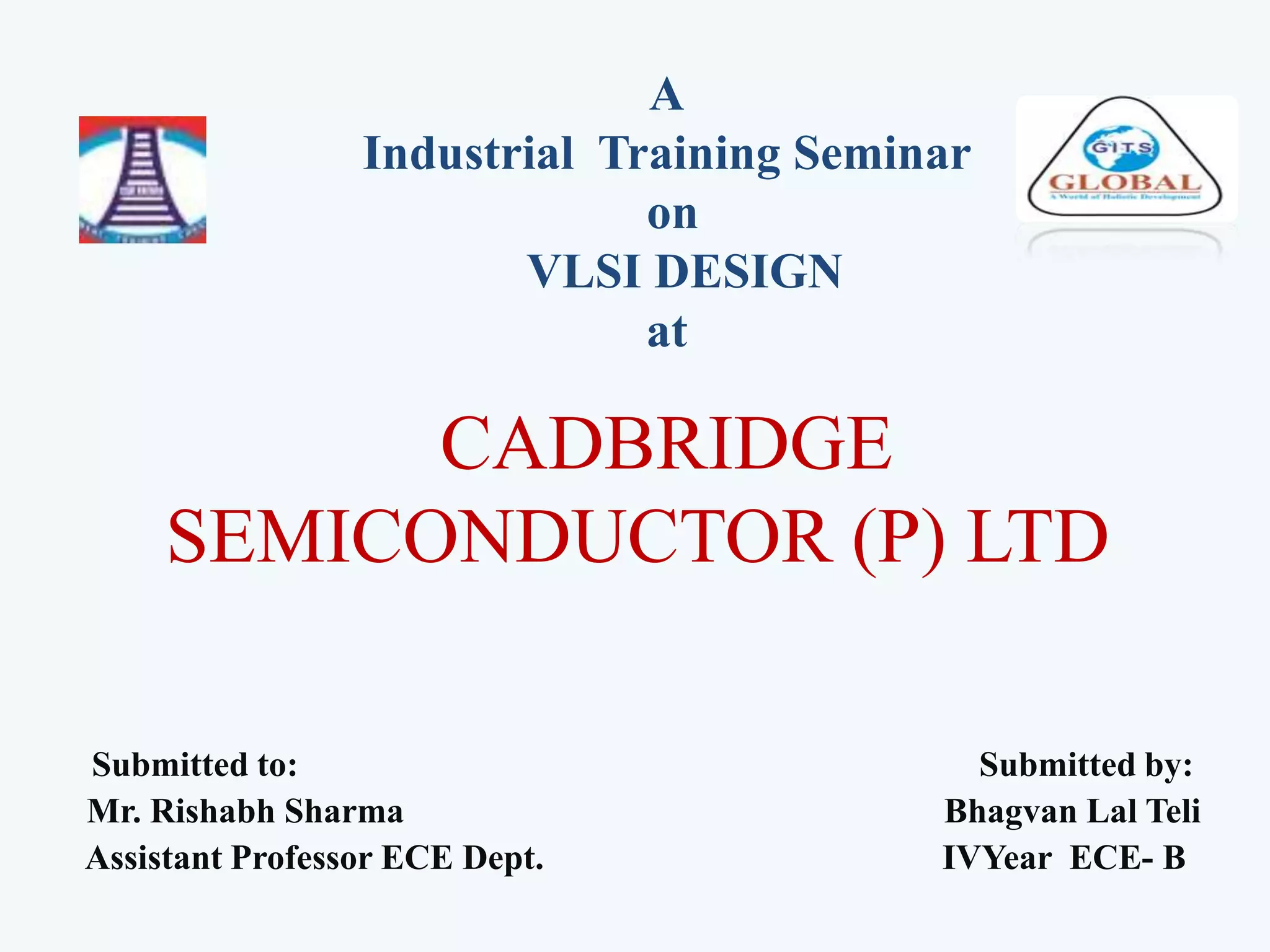 vlsi design summer training ppt | PPTX