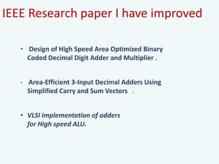 vlsi design summer training ppt | PPTX