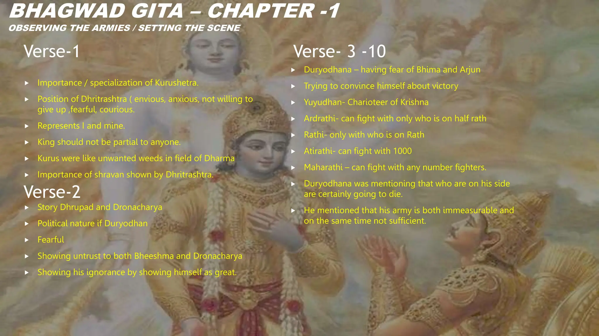 Bhagwad Gita – CHAPTER -1 summary presentation | PPT
