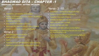Bhagwad Gita – CHAPTER -1 summary presentation | PPTX