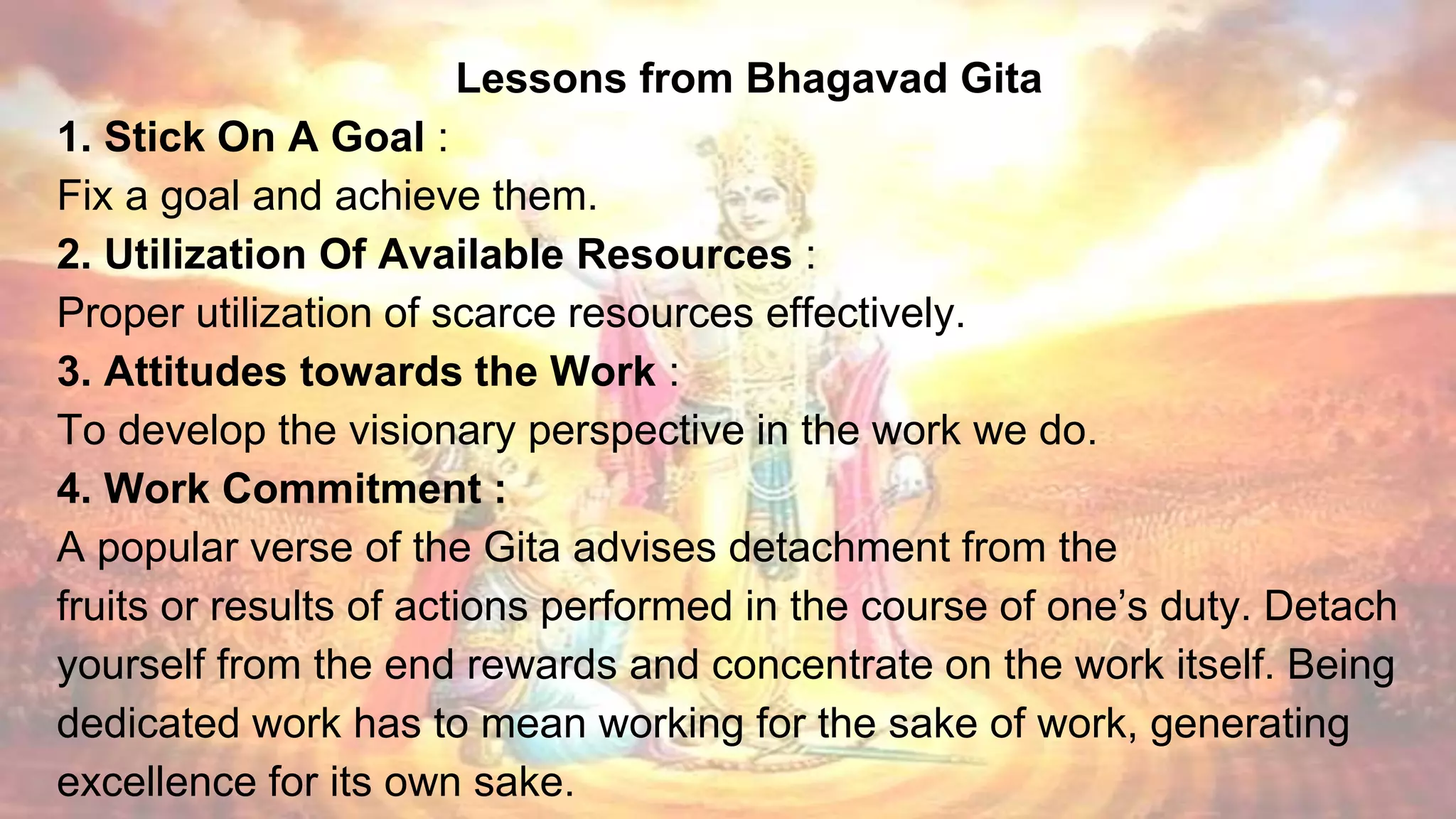 Bhagwat gita management lessons from gita | PPTX