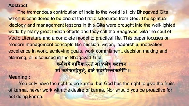 Bhagwat gita management lessons from gita | PPTX
