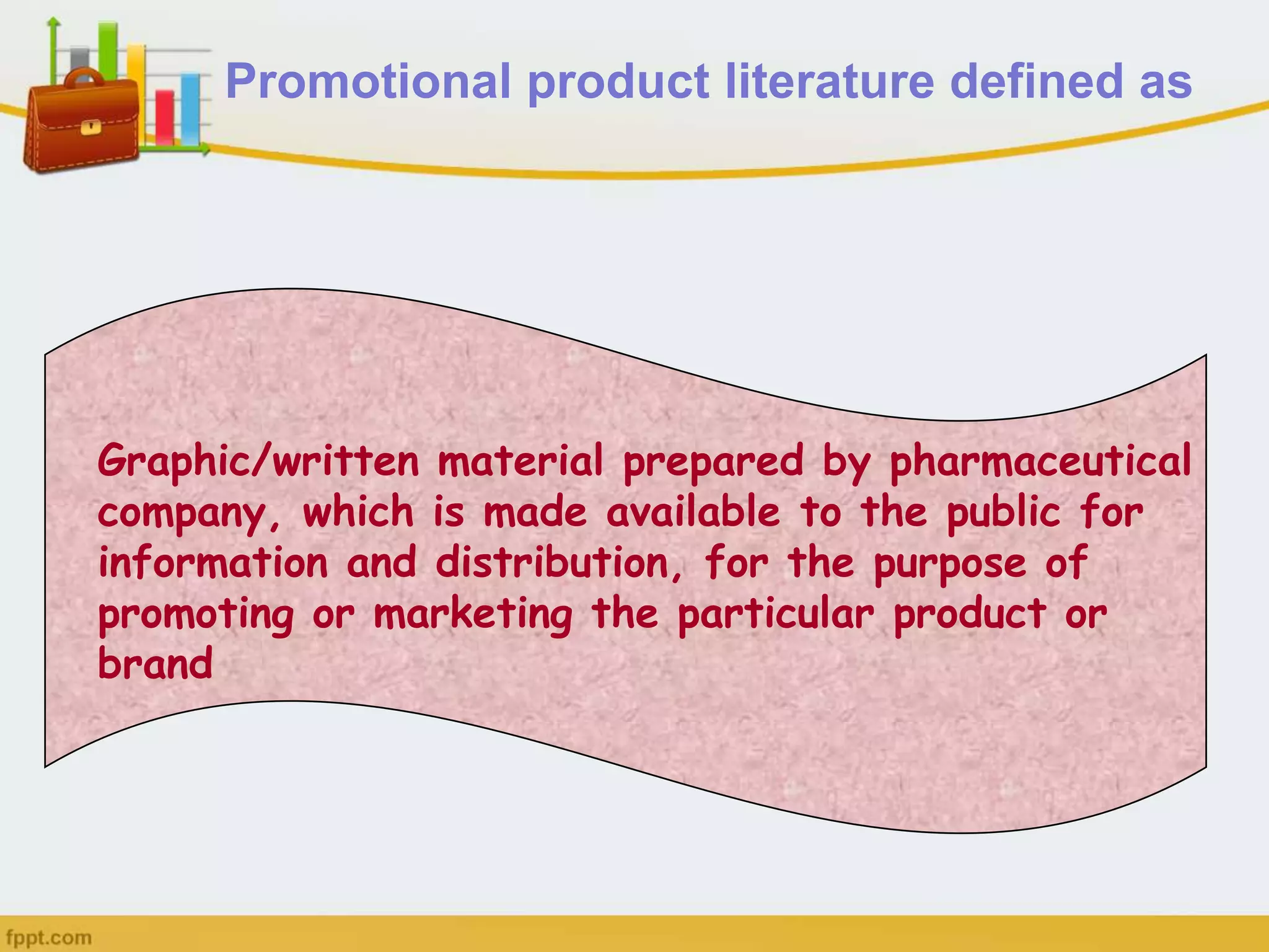Promotional drug literature | PPT