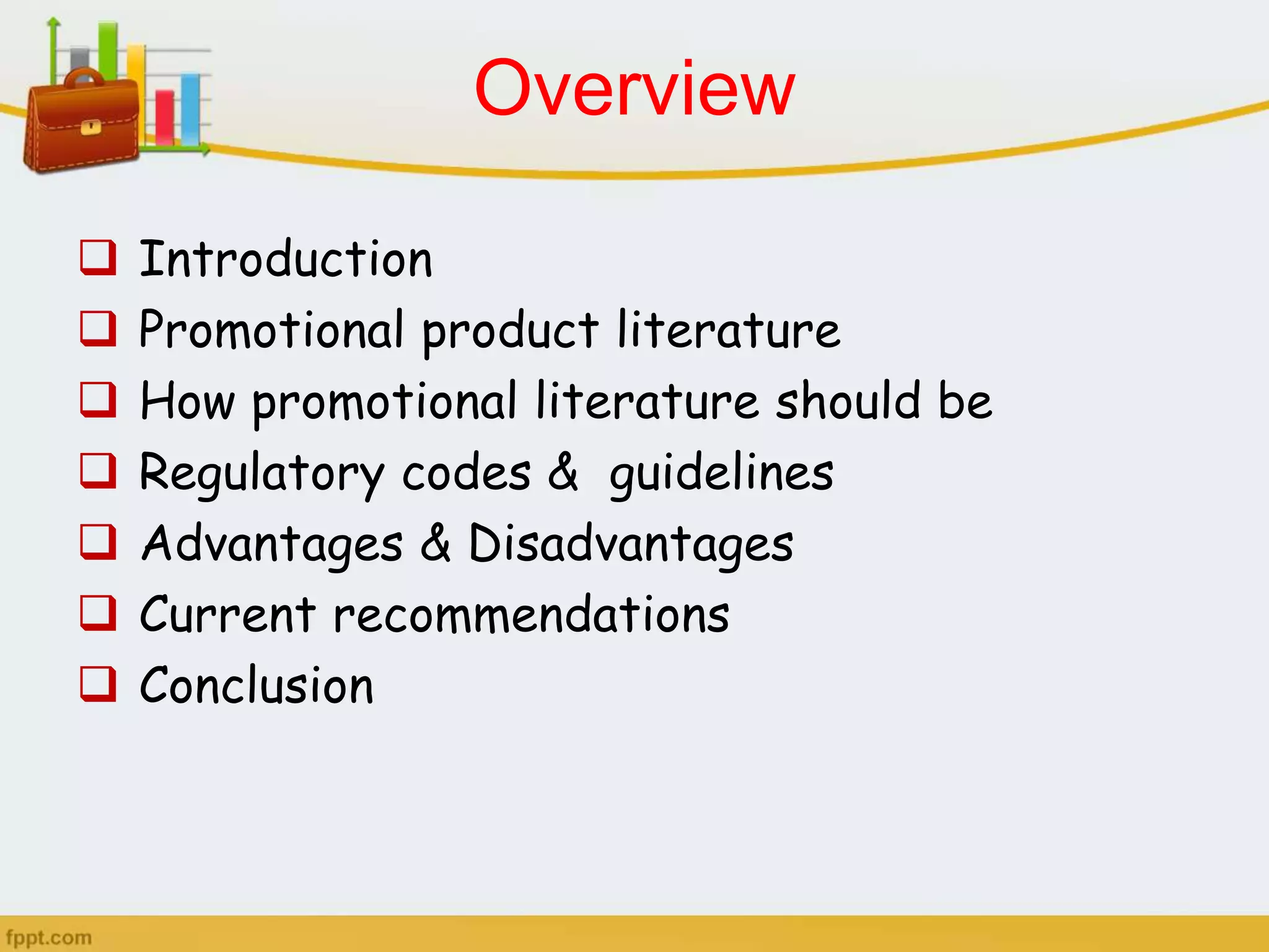 Promotional drug literature | PPT