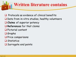 Promotional drug literature | PPT