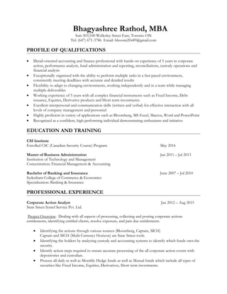 Bhagyashree resume | DOC
