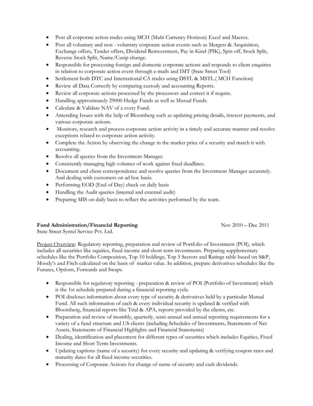 Bhagyashree resume | DOC | Stocks and Bonds | Personal Investing