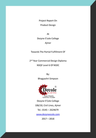 Product Design (School Furniture) | PDF