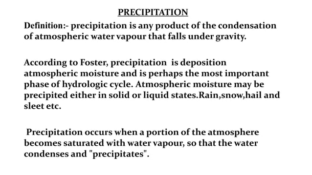 FROMS & TYPES OF PRECIPITATION | PPTX | Weather | Science