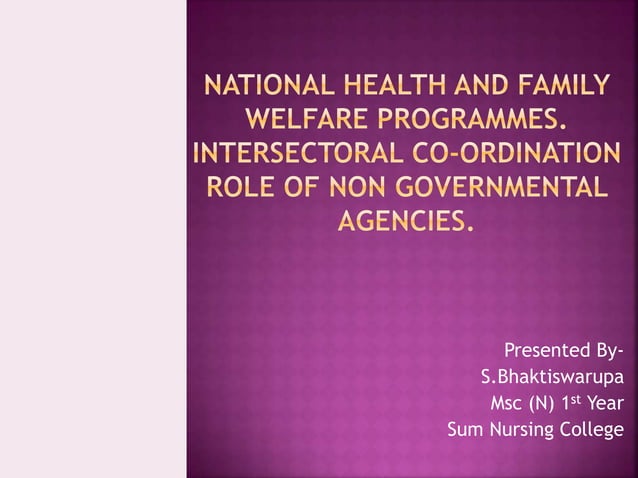 national health programmes | PPTX