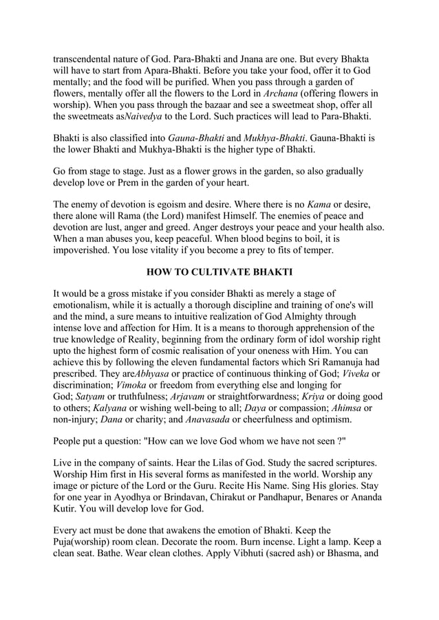 Bhakti yoga | DOCX | Hinduism | Religion & Spirituality