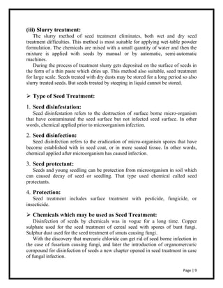 Management of Seed-Borne Plant Pathogens/Diseases and Procedure for ...