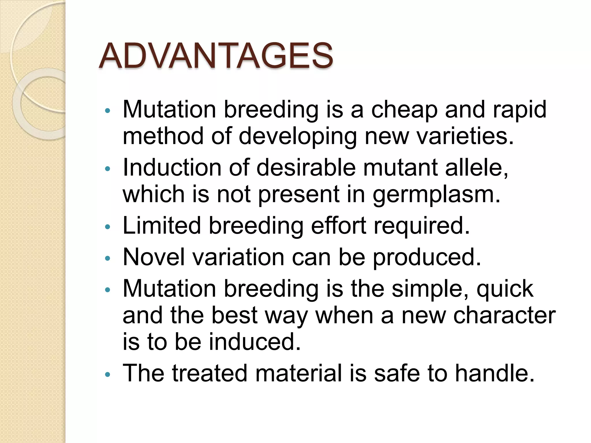 mutation in plant breeding | PPTX