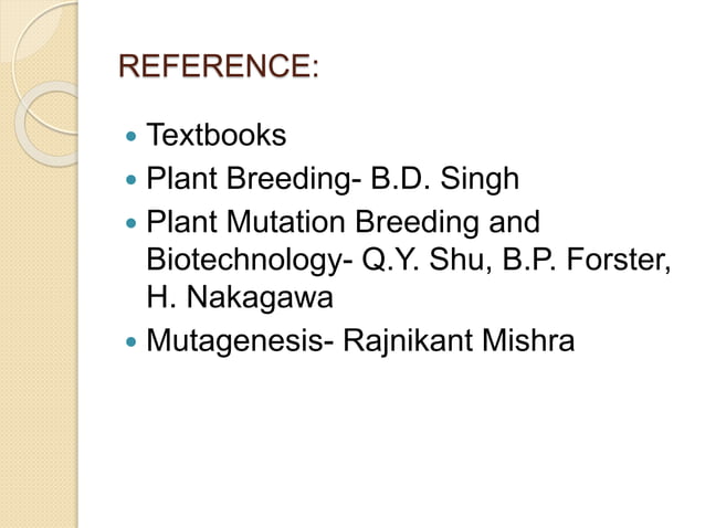 mutation in plant breeding | PPTX | Agriculture | Industries