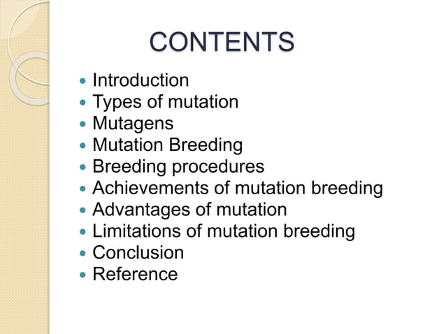 mutation in plant breeding | PPTX | Agriculture | Industries
