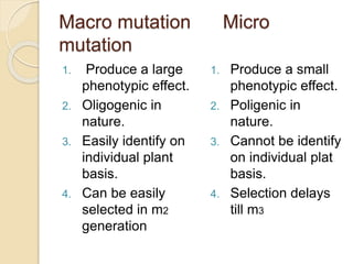 mutation in plant breeding | PPTX