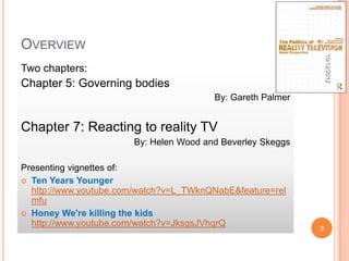 Reality TV Shows and Media Effect | PPTX