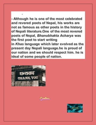 Bhanubhakta acharya | DOCX
