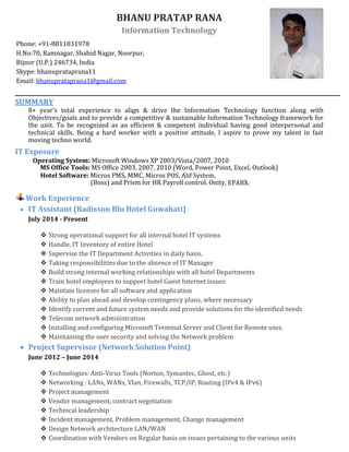Bhanu resume | PDF