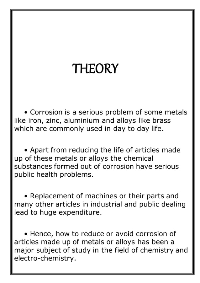 investigation project of chemistry on metal coupling | DOCX | Nail Care ...